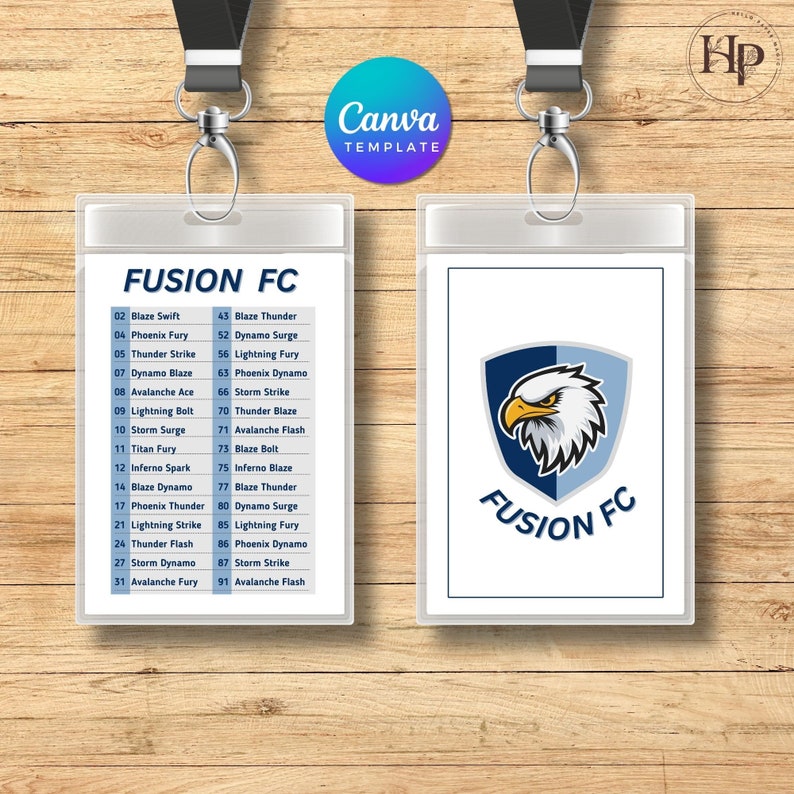Editable Team Roster Card Template: Canva Sport Team Design - Etsy