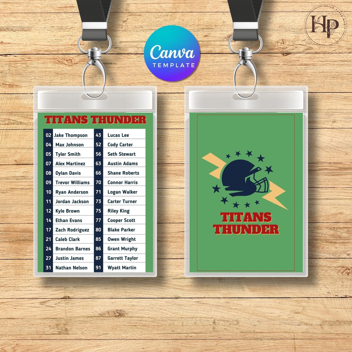Team Roster Card Template, Editable Team Roster Card, Team Roster Card ...