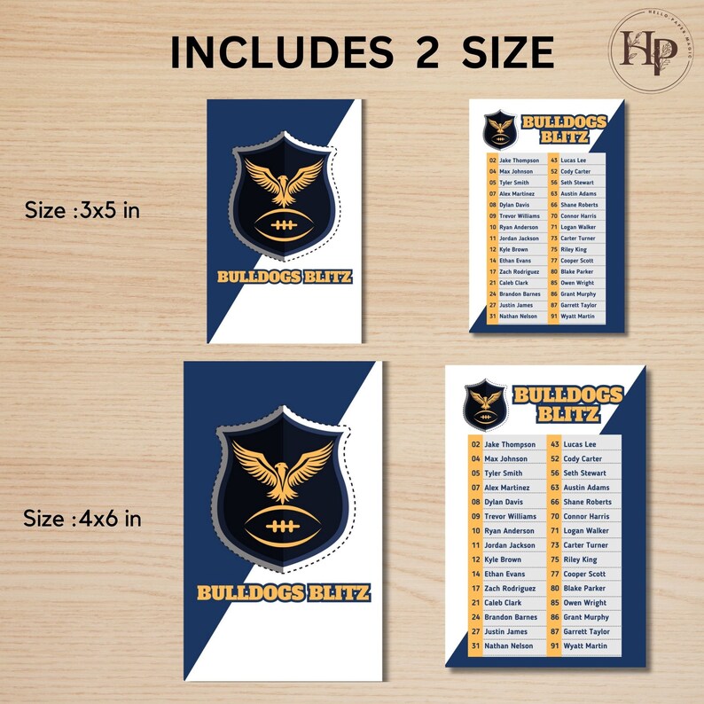 Editable Team Roster Card Template: Sports Team Canva Design - Etsy