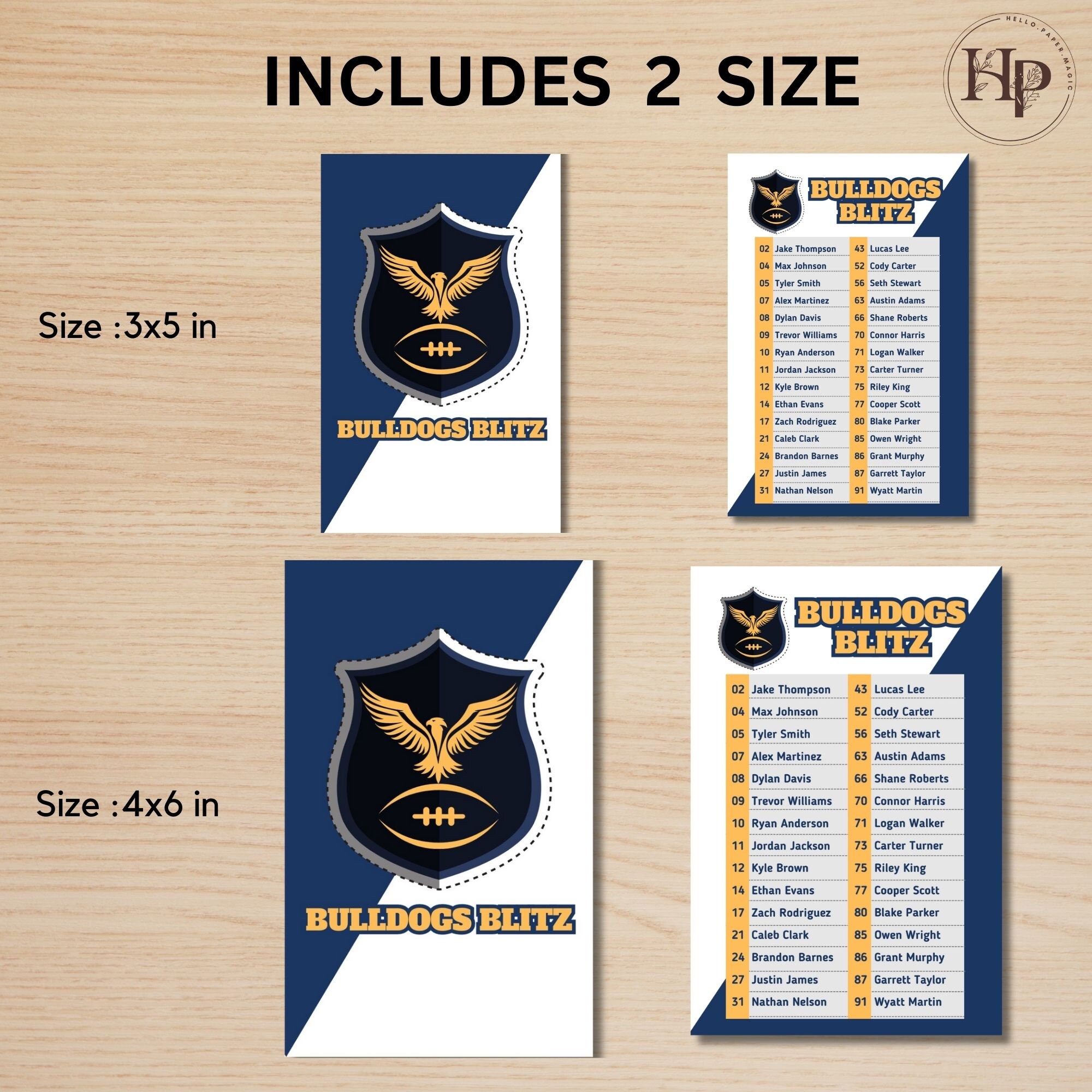 Editable Team Roster Card Template: Sports Team Canva Design - Etsy