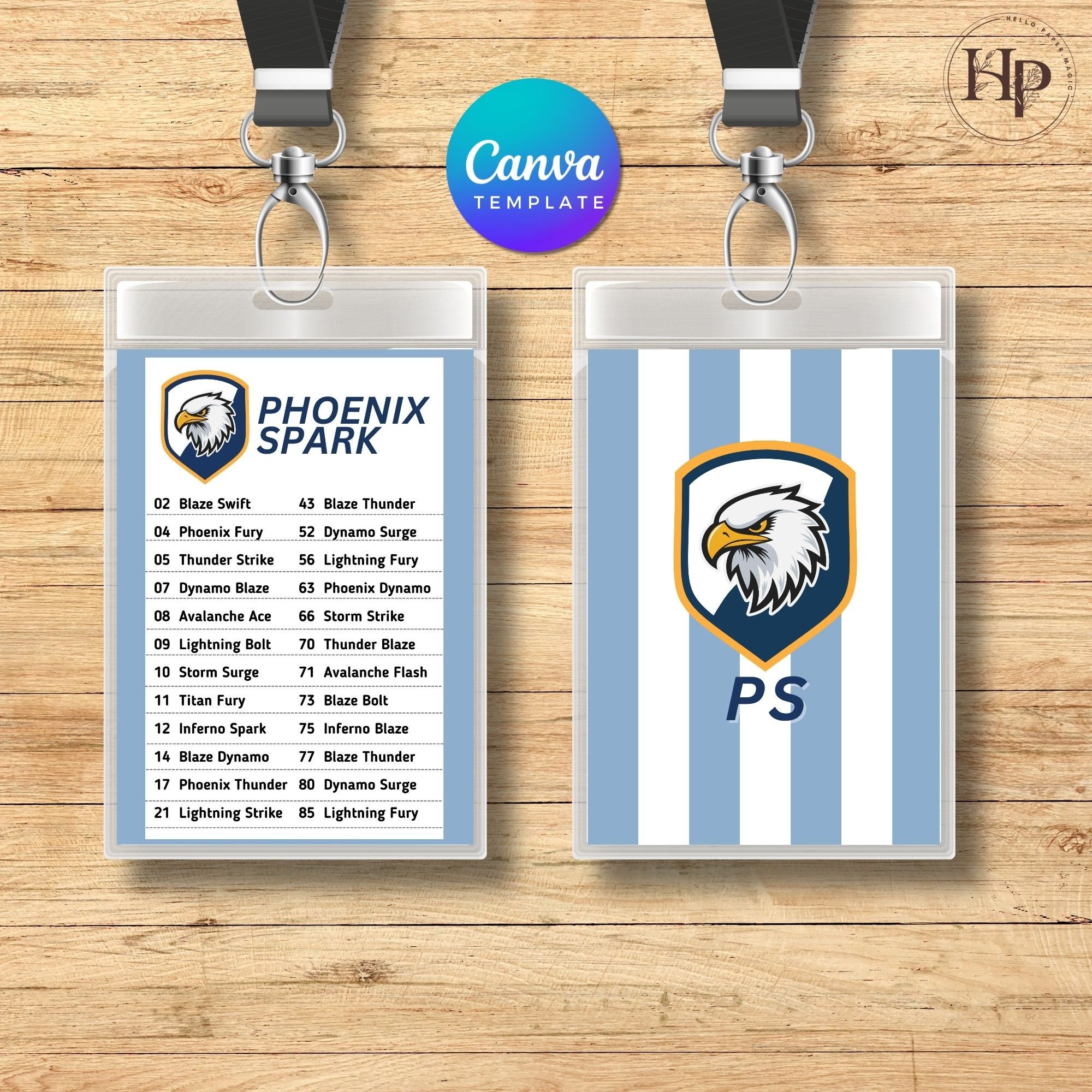 Editable Team Roster Card Template: Canva Sport Roster (4x6 & 3x5 ...