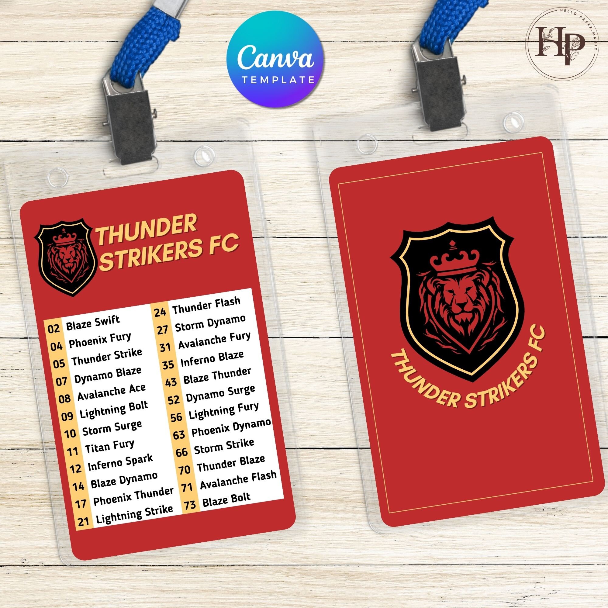 Team Roster Card Template, Editable Team Roster Card, Team Roster Card ...