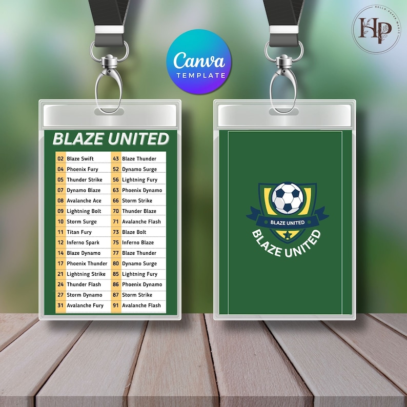 Editable Team Roster Card Template: Sports Team Canva Design - Etsy