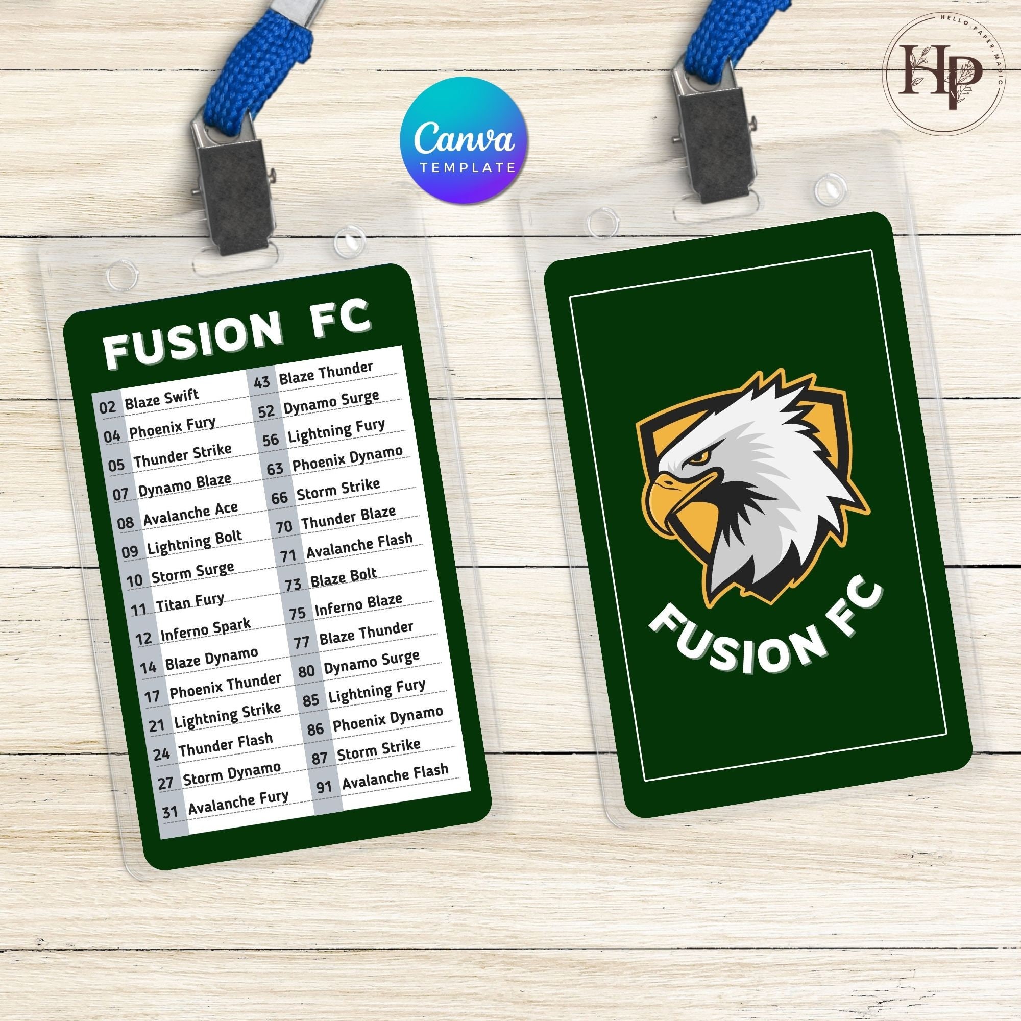 Team Roster Card Template, Editable Team Roster Card, Team Roster Card ...