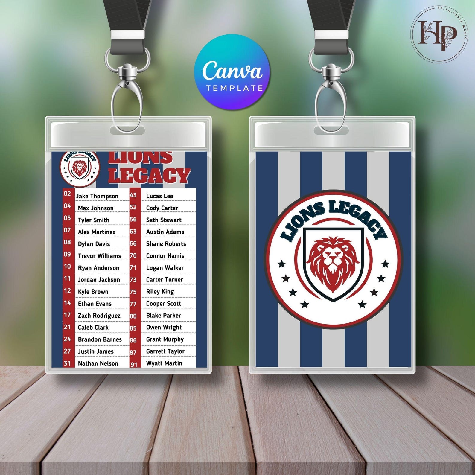 Team Roster Card Template, Editable Team Roster Card, Team Roster Card ...