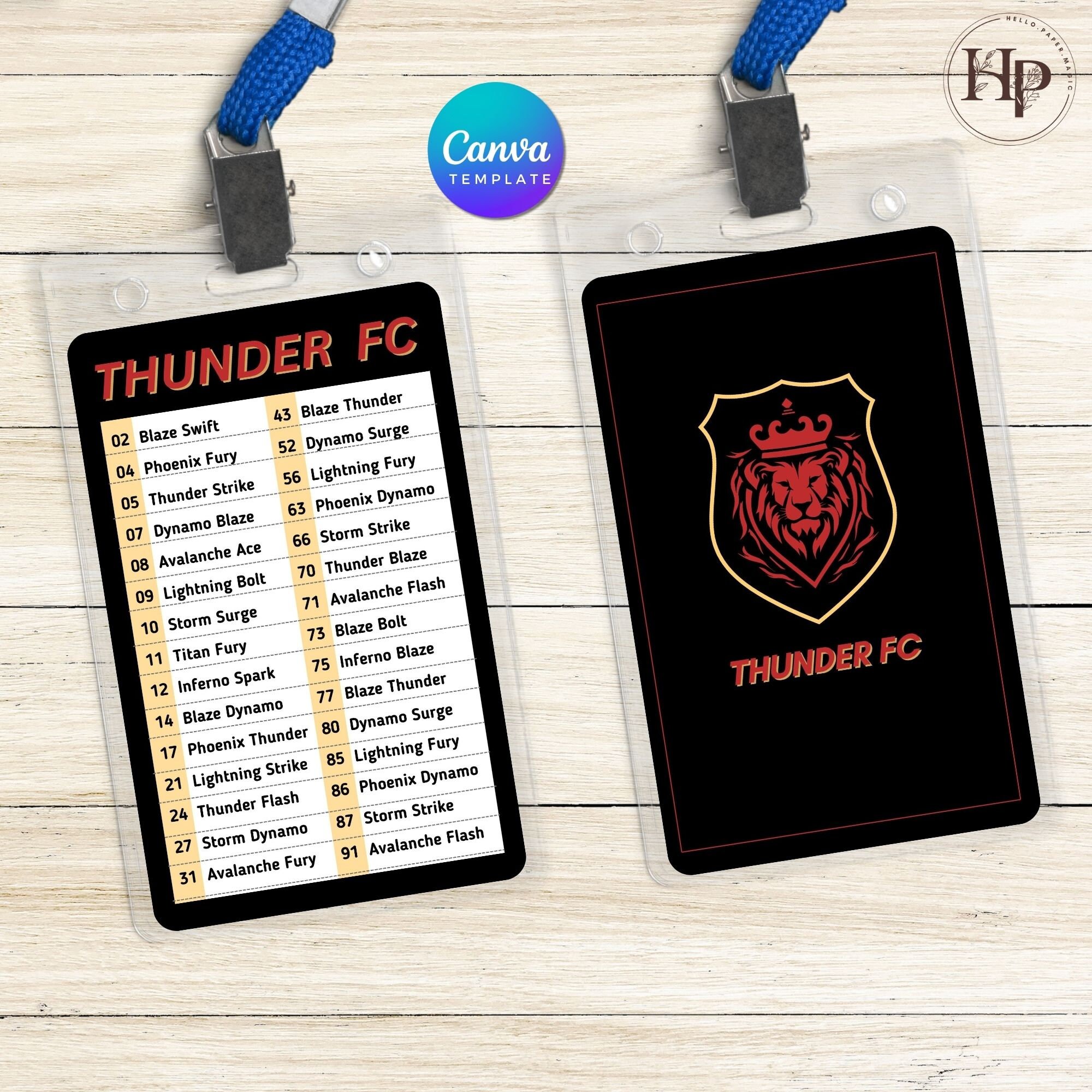 Team Roster Card Template, Editable Team Roster Card, Team Roster Card ...