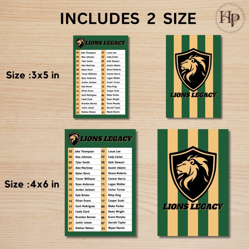 Editable Team Roster Card Template, Canva Design (4x6, 3x5) - Etsy