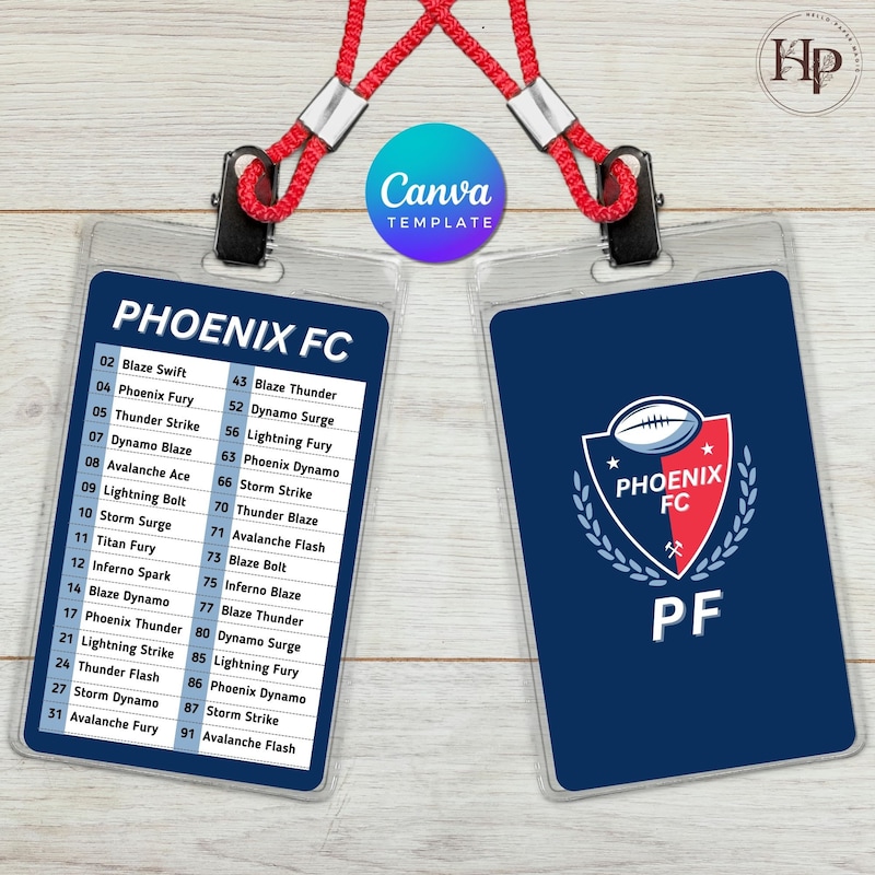 Hockey Team Roster Template - Etsy