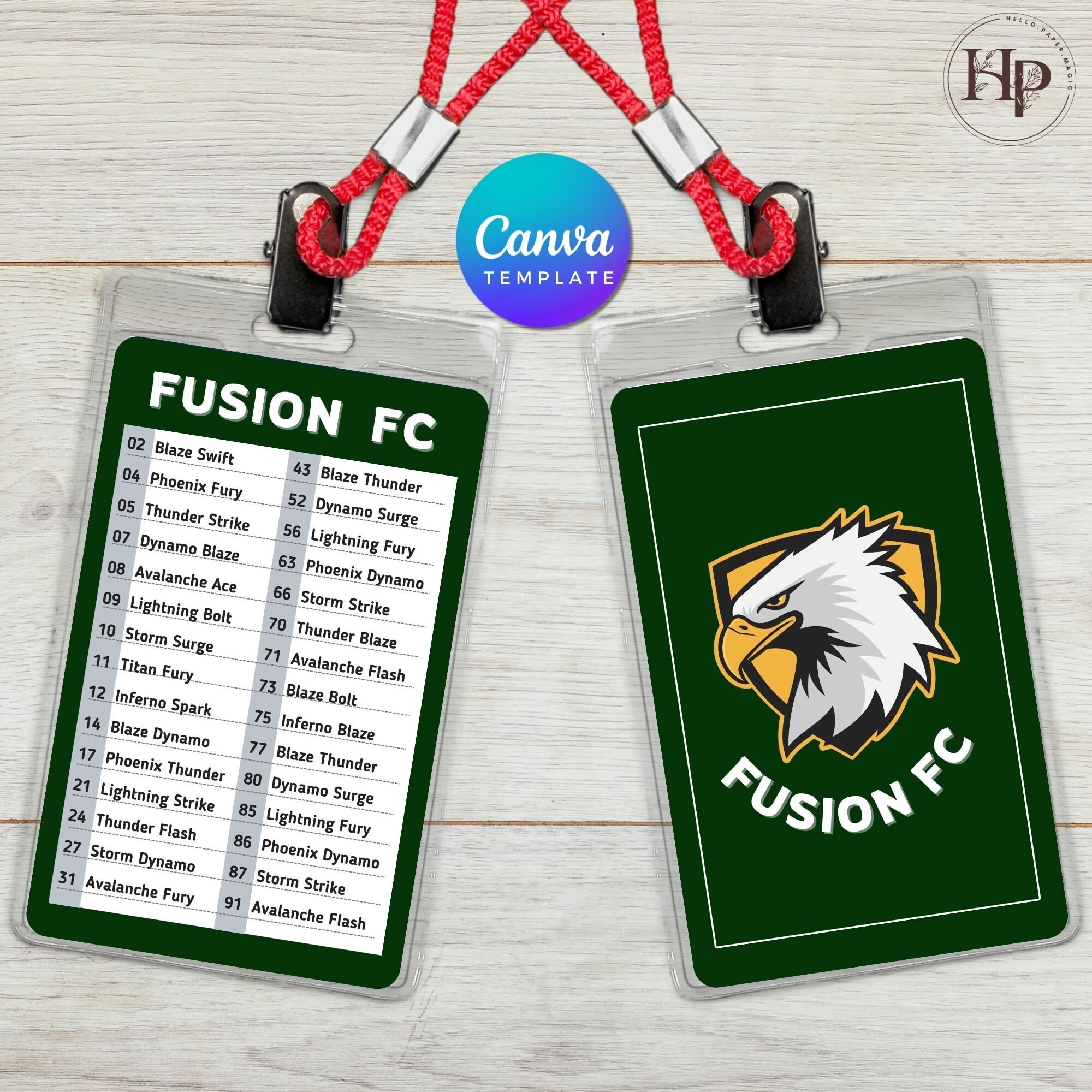 Team Roster Card Template, Editable Team Roster Card, Team Roster Card ...