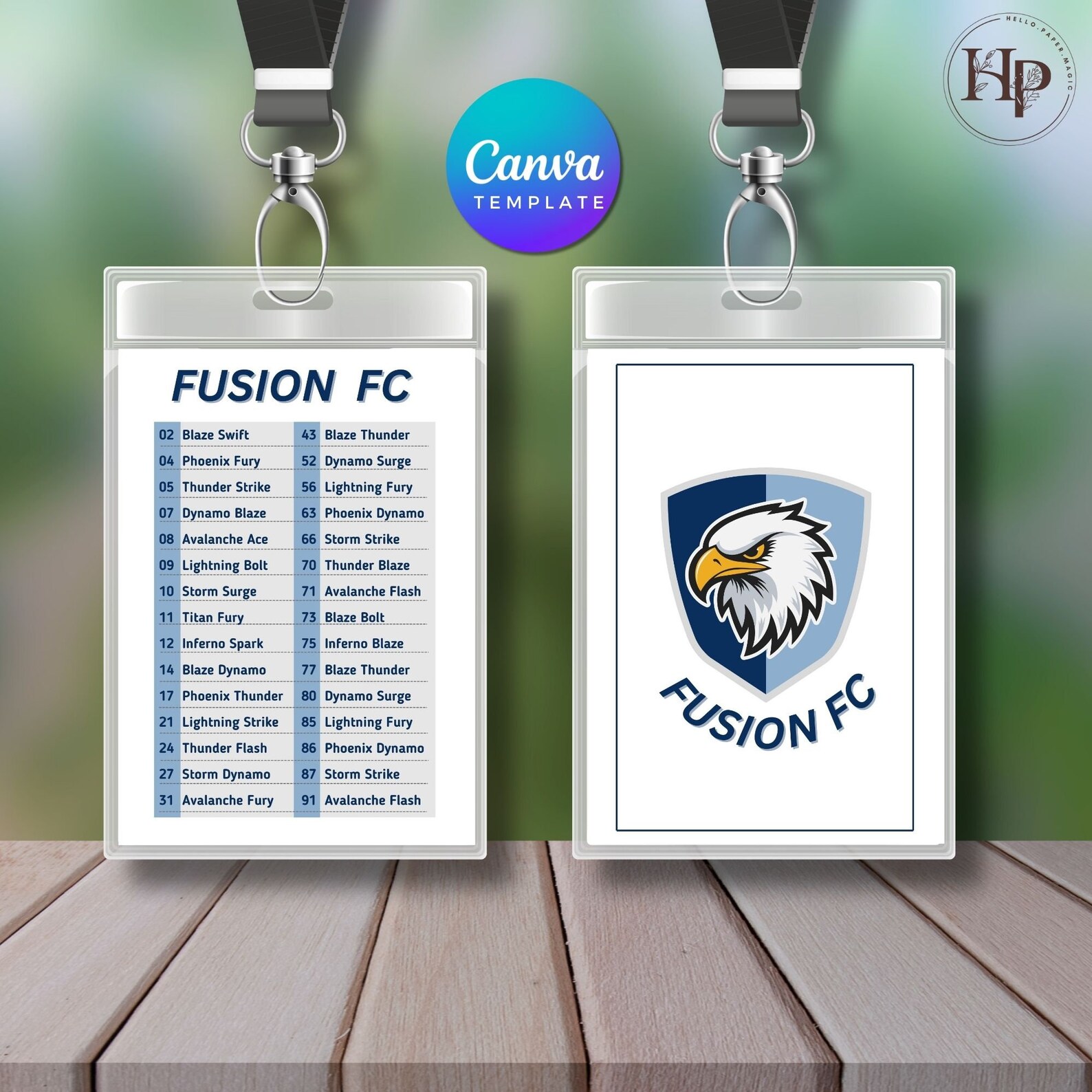 Editable Team Roster Card Template: Canva Sport Team Design - Etsy