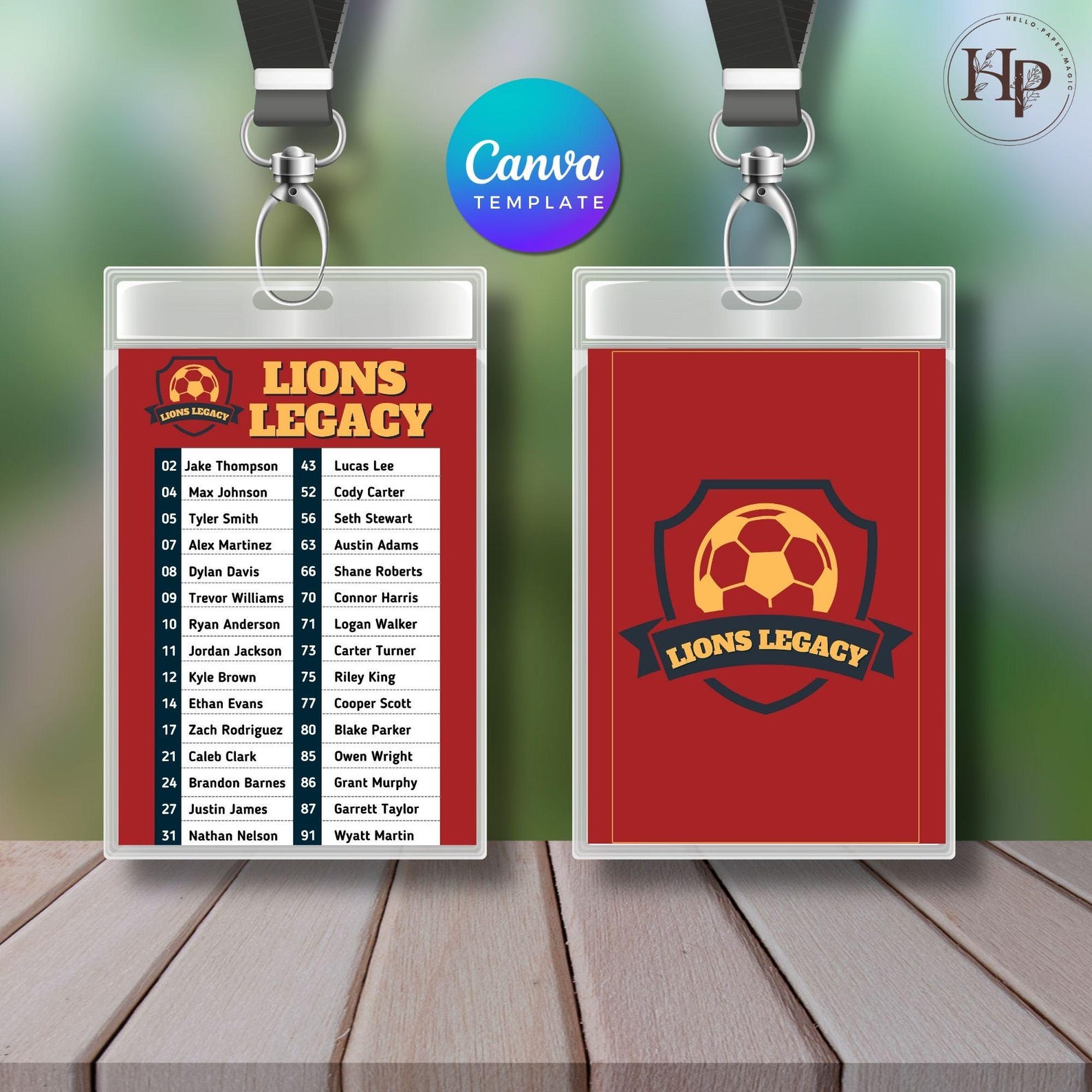 Team Roster Card Template, Editable Team Roster Card, Team Roster Card ...