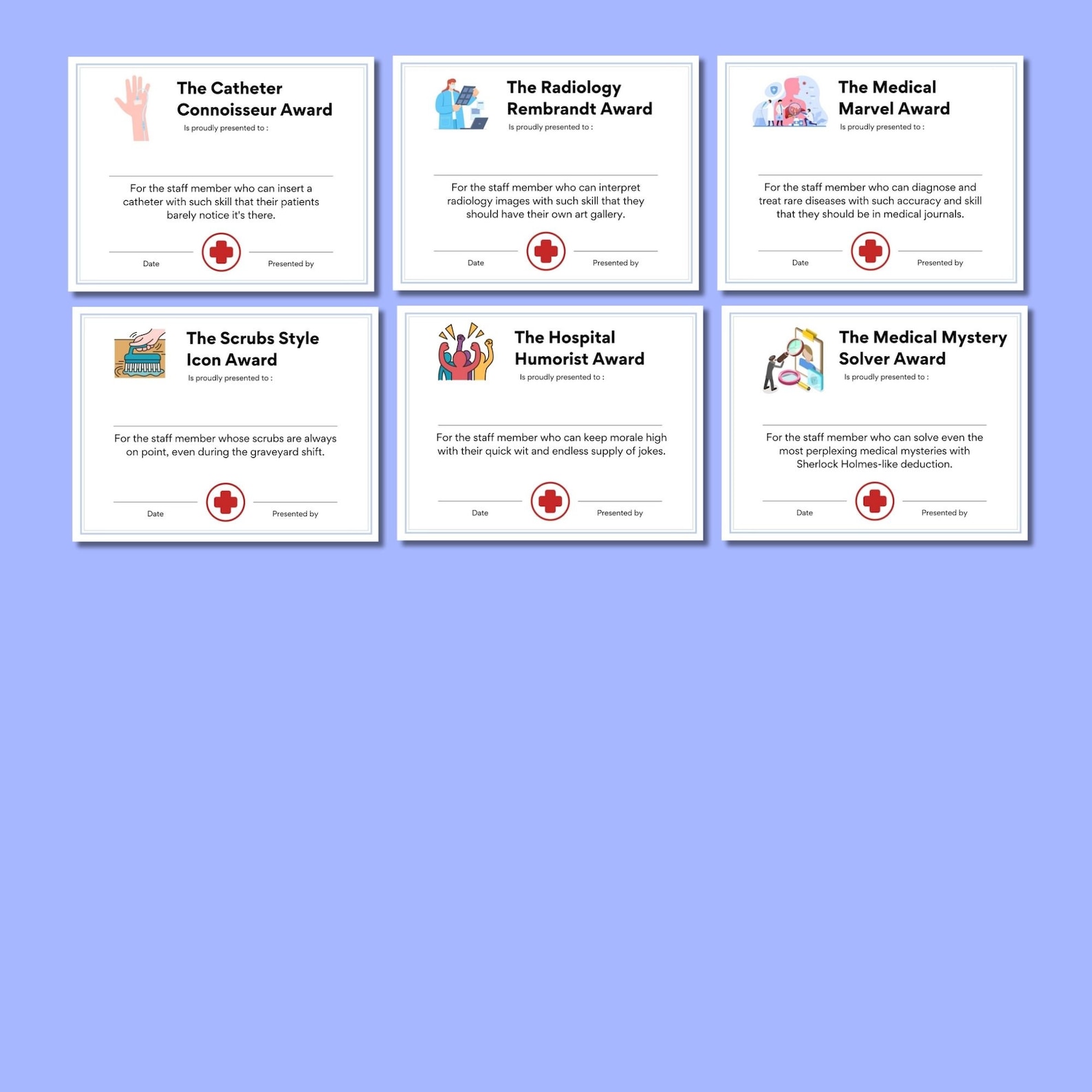 Funny Medical Staff Appreciation Award Certificates: Printable Canva ...