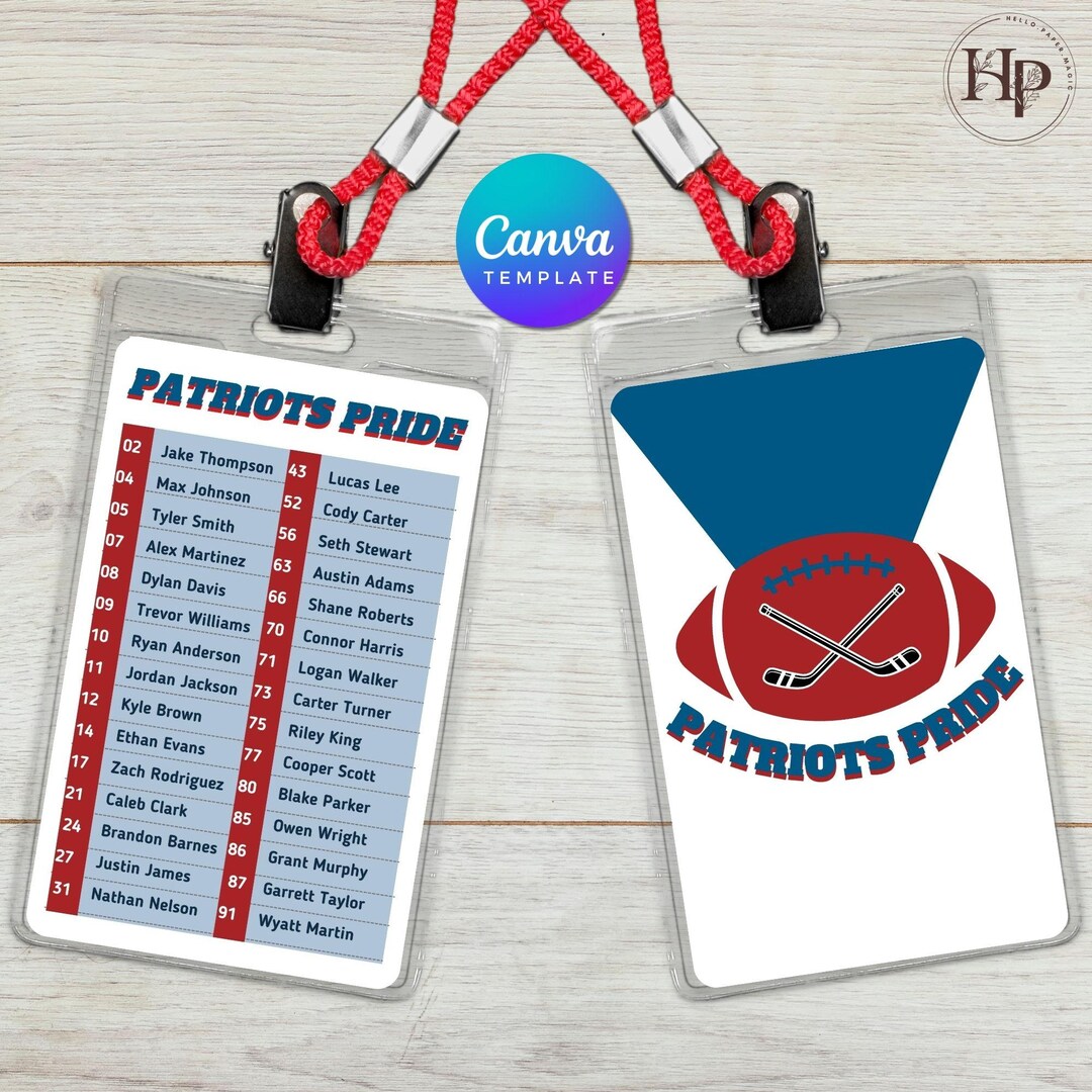 Team Roster Card Template, Editable Team Roster Card, Team Roster Card ...