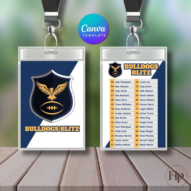Editable Team Roster Card Template: Sports Team Canva Design - Etsy