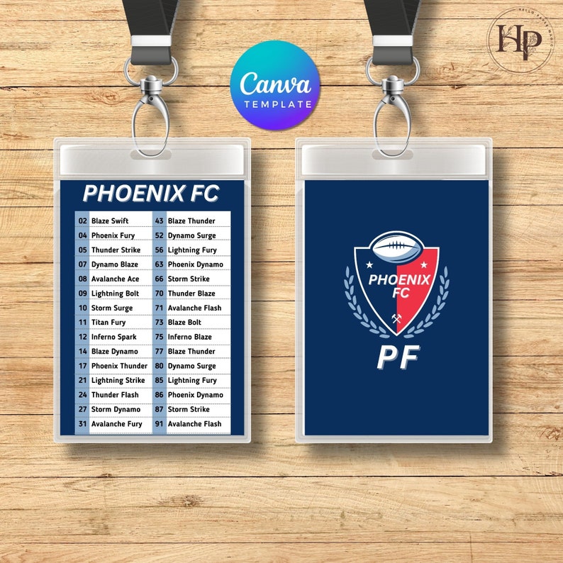Editable Team Roster Card Template: Sports Team Canva Design - Etsy