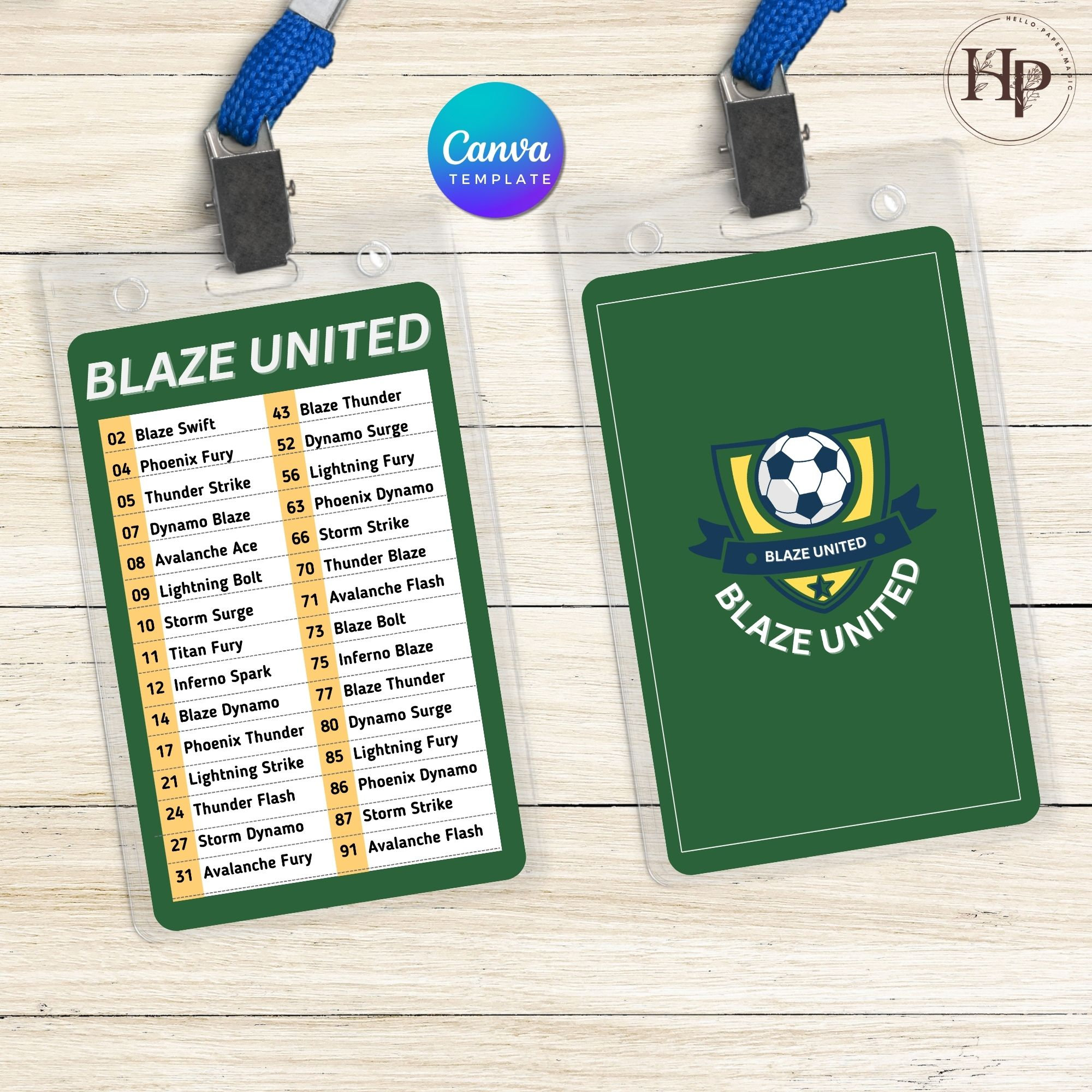 Team Roster Card Template, Editable Team Roster Card, Team Roster Card ...