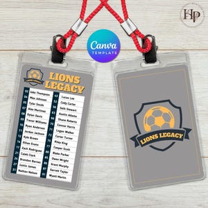 Team Roster Card Template, Editable Team Roster Card, Team Roster Card ...