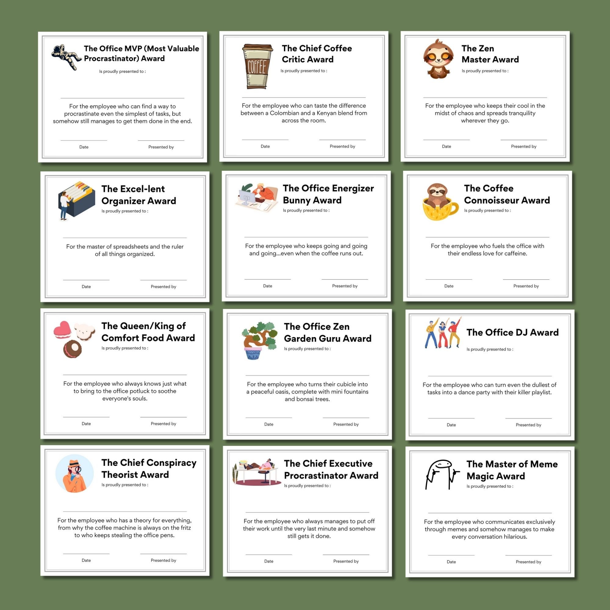 Funny Employee Appreciation Award Certificates: 60 Printable Awards ...