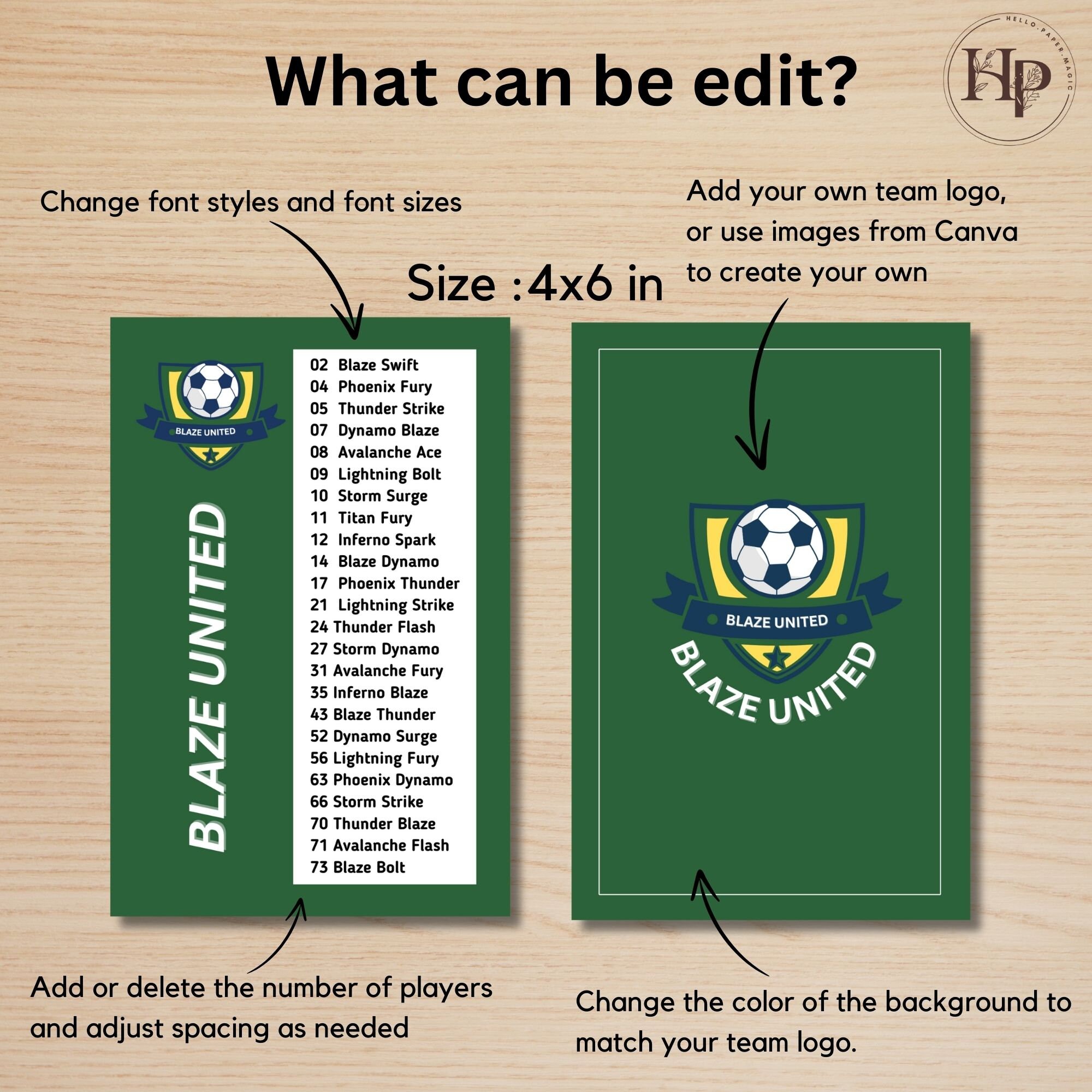 EDITABLE Team Roster Card TEMPLATE, Personalized Team Roster Lanyard ...