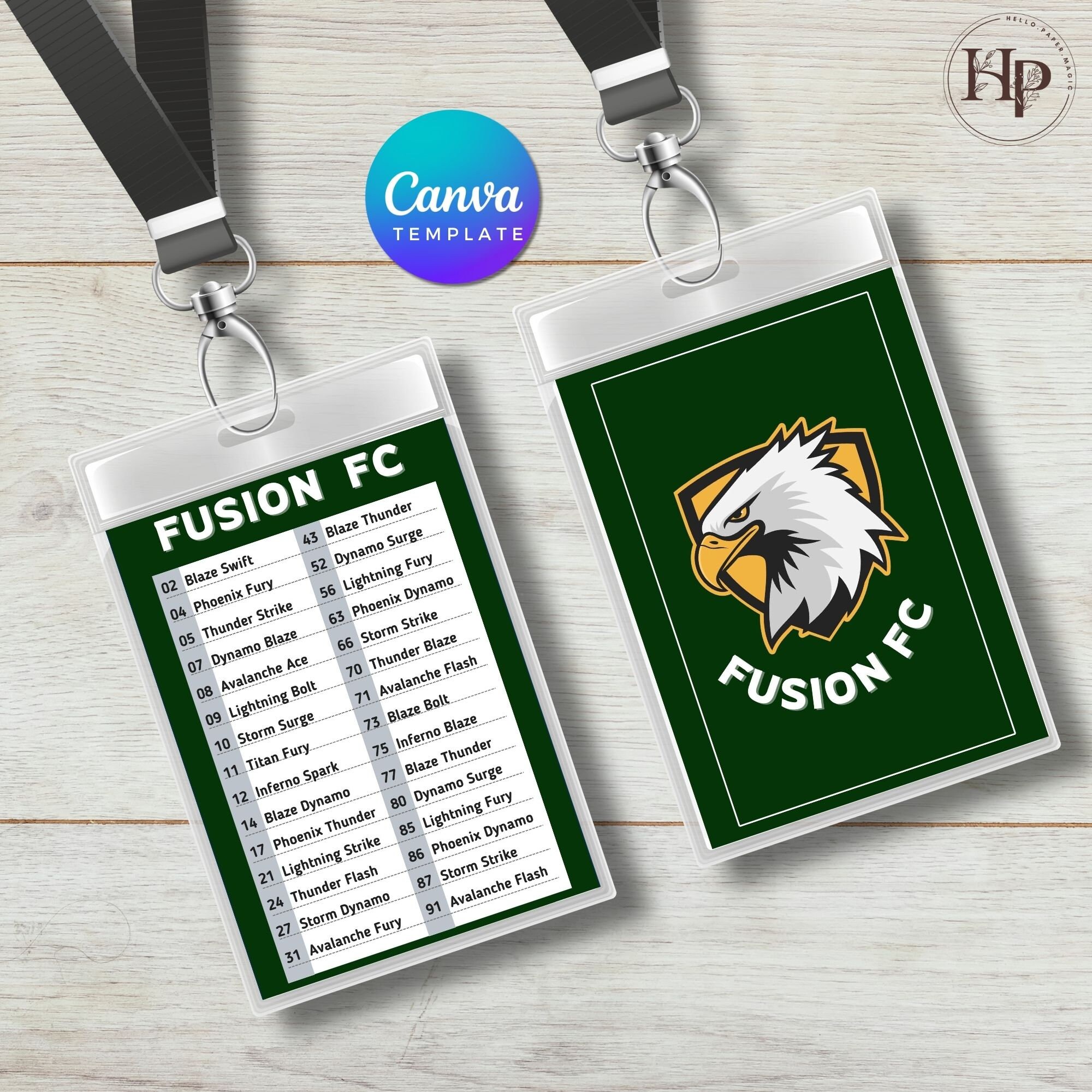 Team Roster Card Template, Editable Team Roster Card, Team Roster Card ...