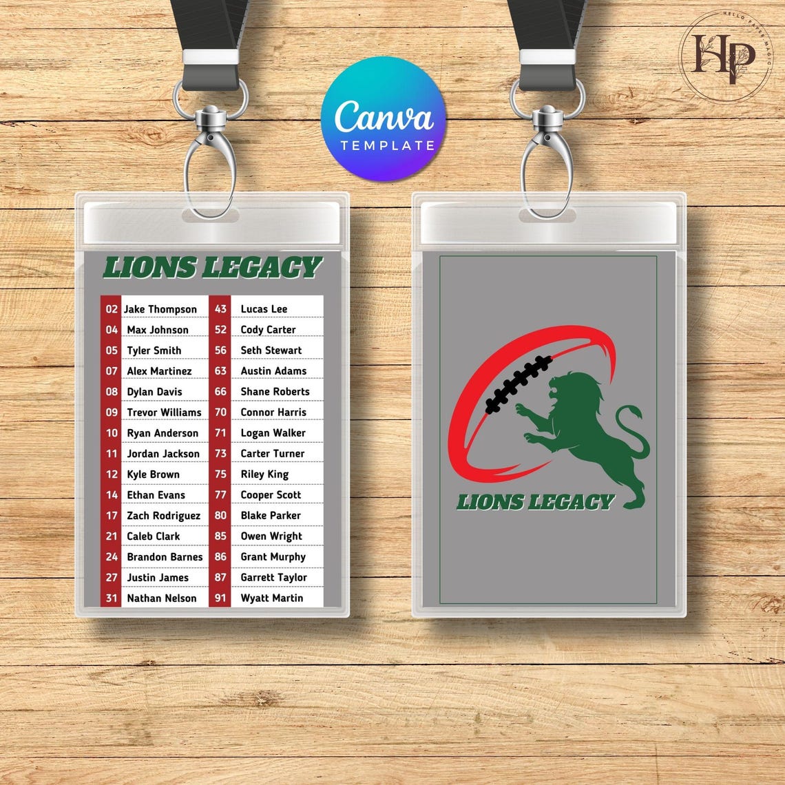 Team Roster Card Template, Editable Team Roster Card, Team Roster Card ...