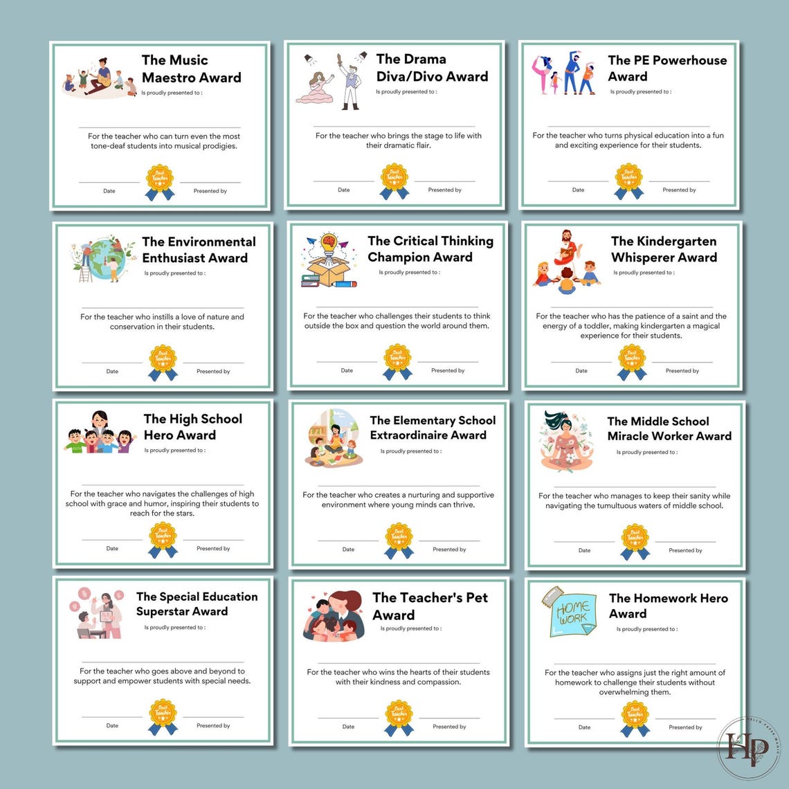 Funny Teacher Appreciation Award Certificate,printable PDF, Editable ...