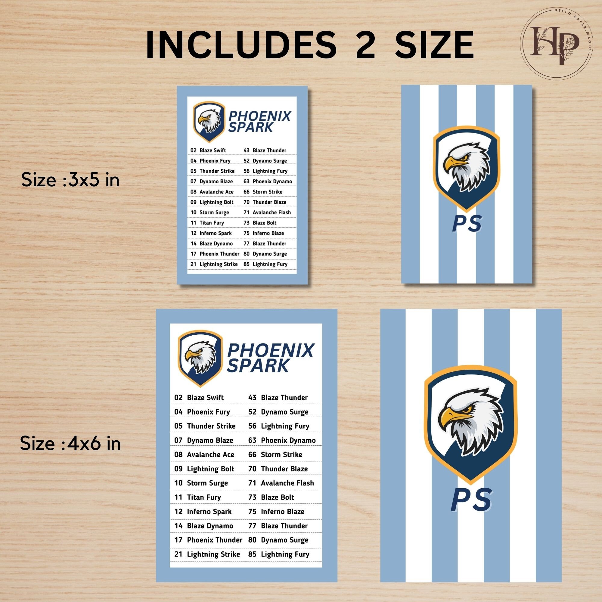 Editable Team Roster Card Template: Canva Sport Roster (4x6 & 3x5 ...