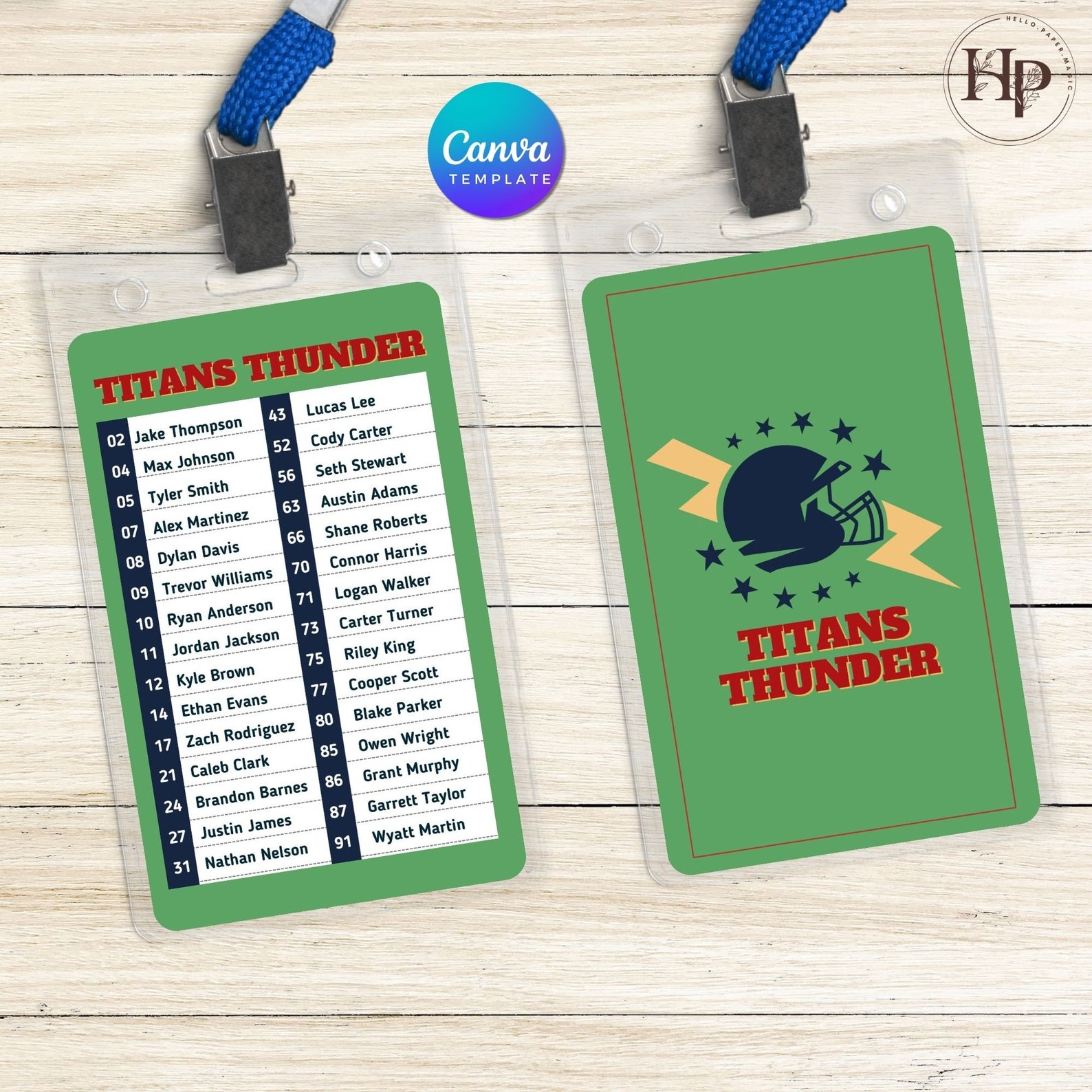 Team Roster Card Template, Editable Team Roster Card, Team Roster Card ...