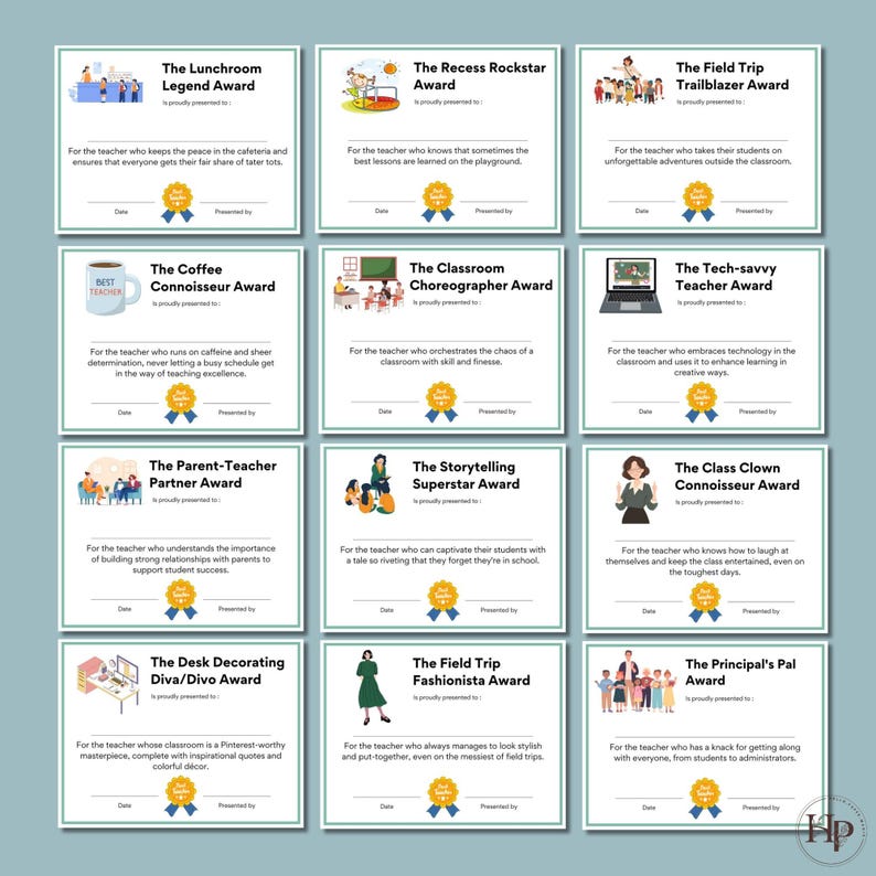 Funny Teacher Appreciation Award Certificate,printable PDF, Editable ...