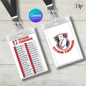Team Roster Card Template, Editable Team Roster Card, Team Roster Card ...