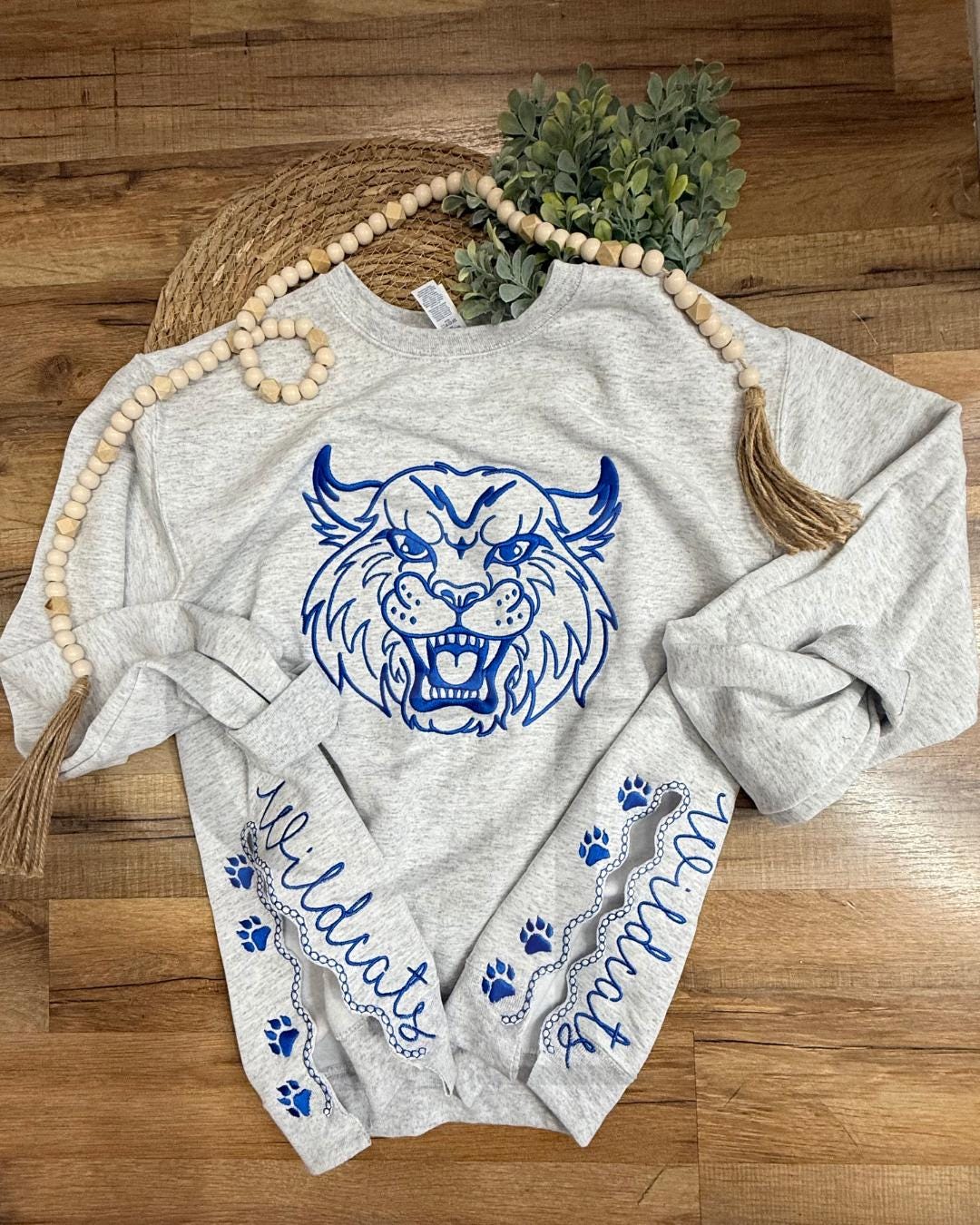 WILDCAT MASCOT EMBROIDERED With Side Slit Embroidery Details - Etsy