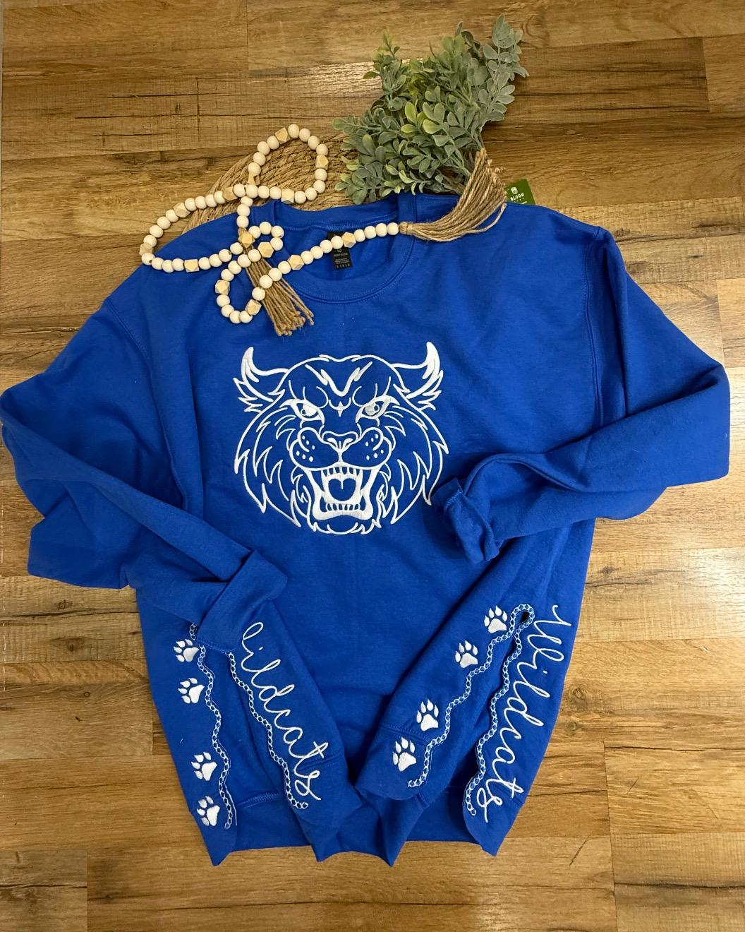 WILDCAT MASCOT EMBROIDERED With Side Slit Embroidery Details - Etsy