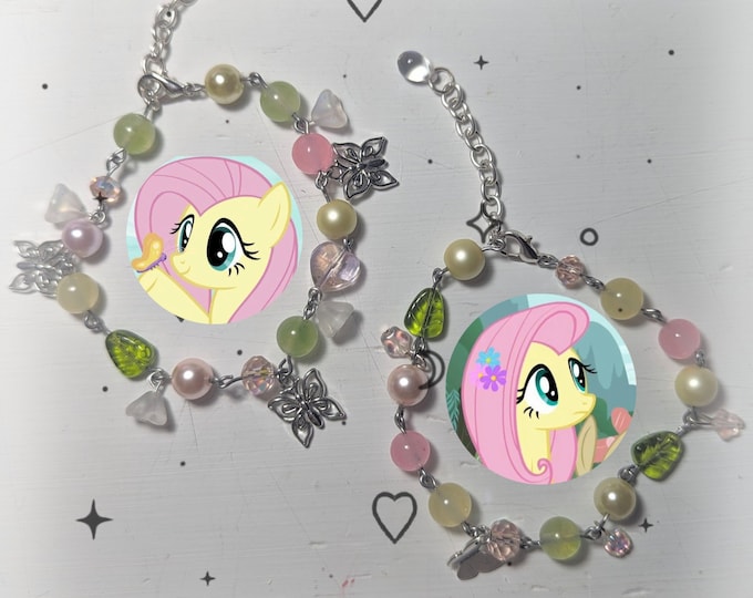 Fluttershy Bracelets! My Little Pony Mlp Charm Bracelets Butterfly - Etsy