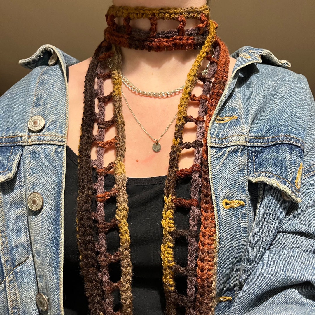 Crochet Pattern - Vintage Skinny Scarf / Beginner Friendly Crochet ...