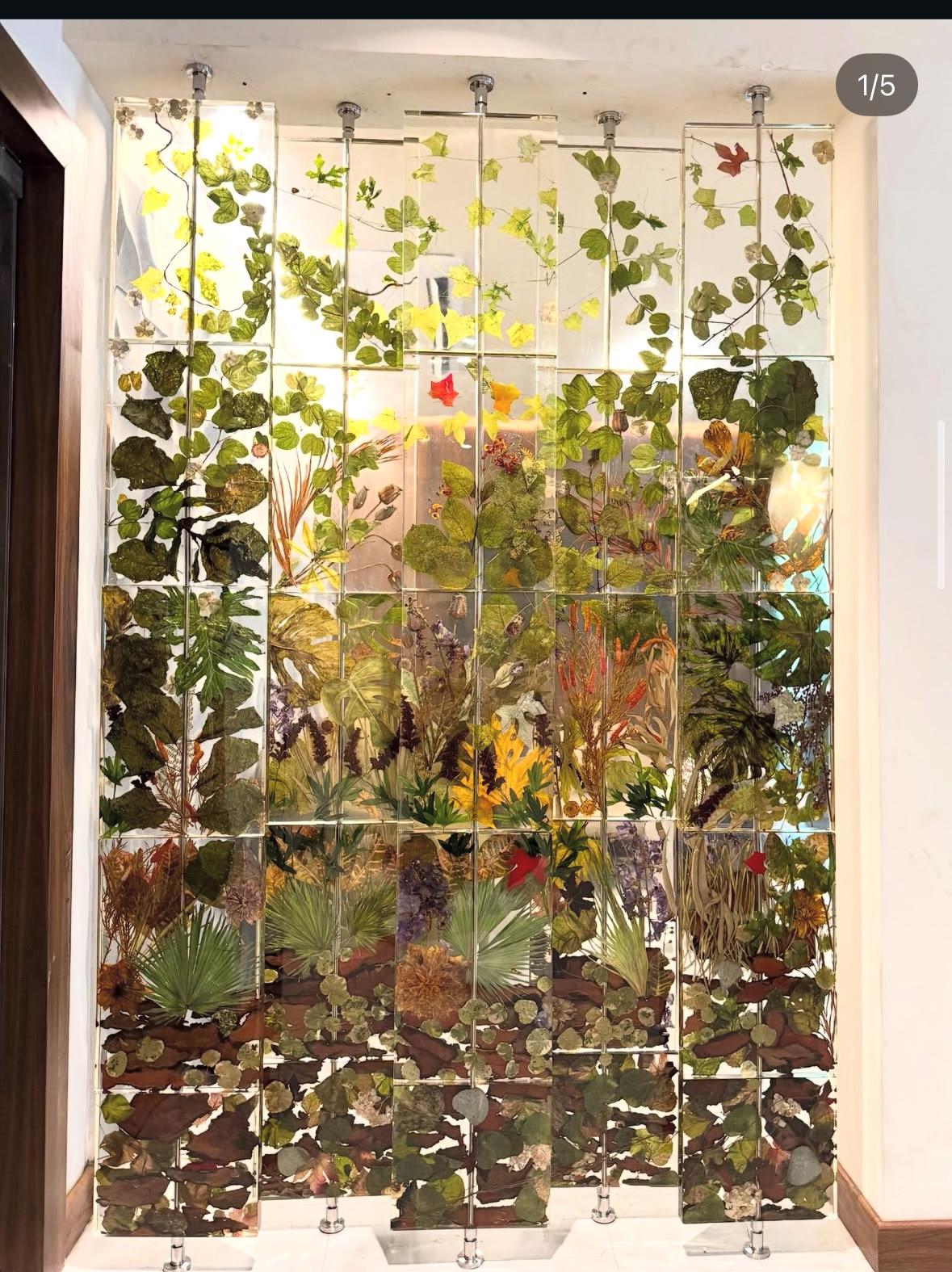 Handmade Luxury Resin Floral Wall Panels, Room Divider Panels ...