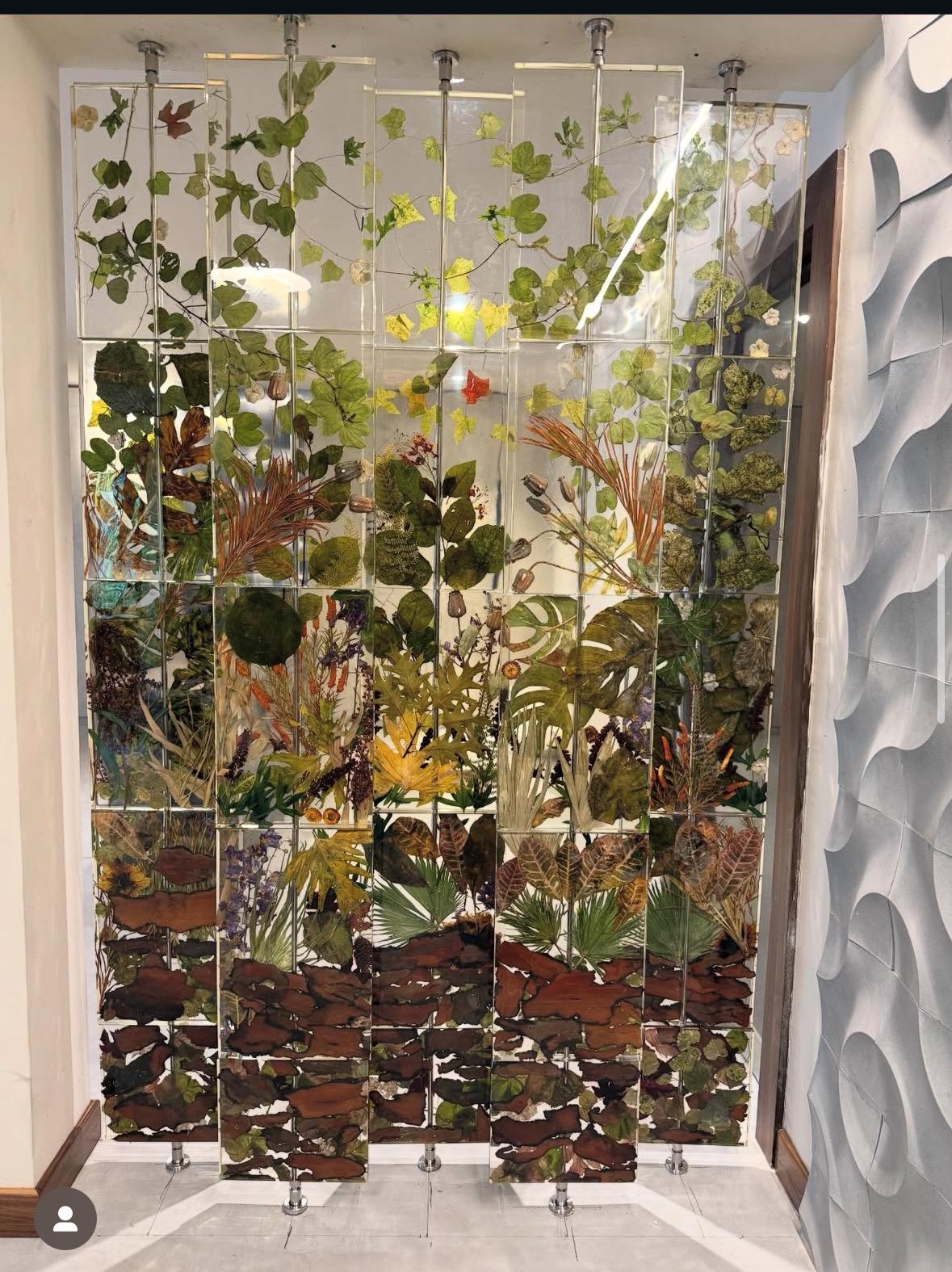 Handmade Luxury Resin Floral Wall Panels, Room Divider Panels ...