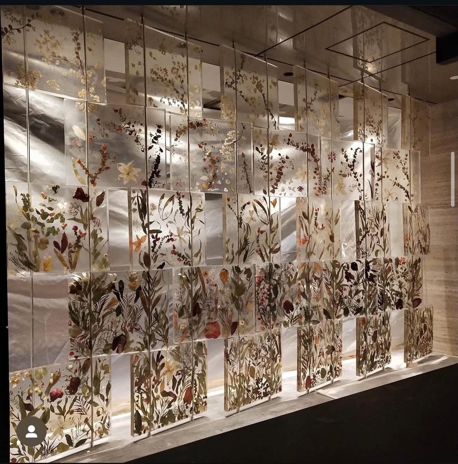 Handmade Luxury Resin Floral Wall Panels, Room Divider Panels ...