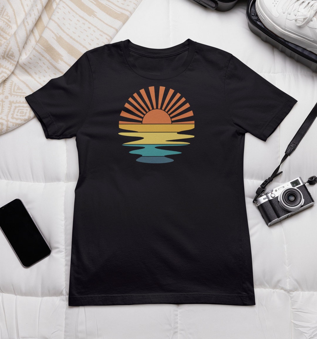 Retro Sunset Shirt, Sun Shirt, Retro Sunshine Shirt, Sun Rays Tee ...