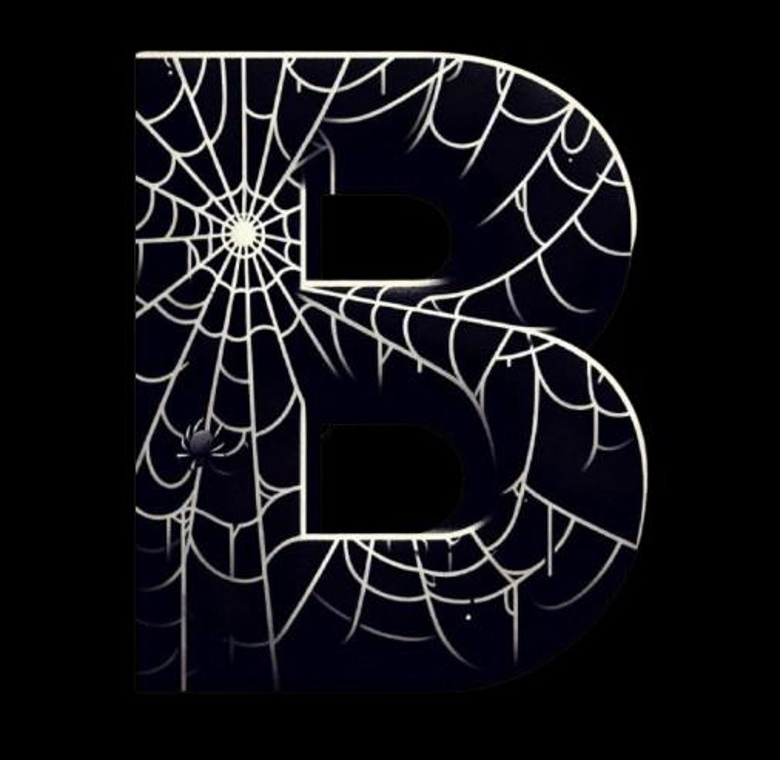 Spider Letter B PNG, Spider Alphabet Letter Png, Spider Web, Initial ...