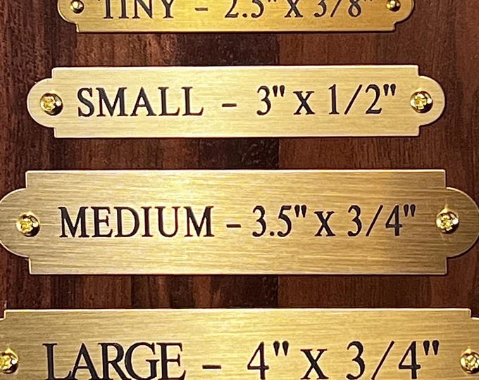 Engraved Brass Nameplate Locker Plate Memorial Plate Frame Plate ...