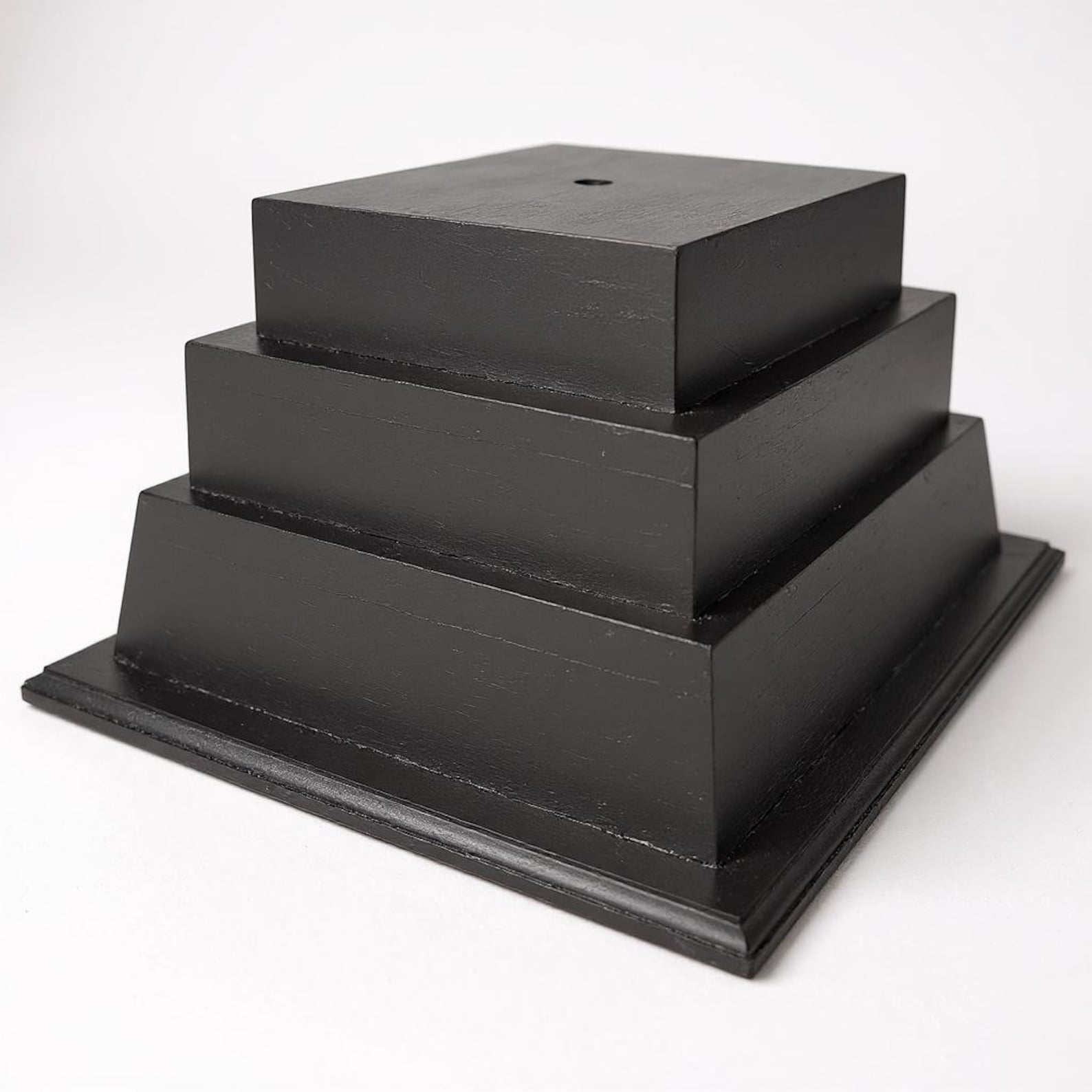 Tiered Trophy Base Engraved Trophy Base With Gold Brass Plates Black ...