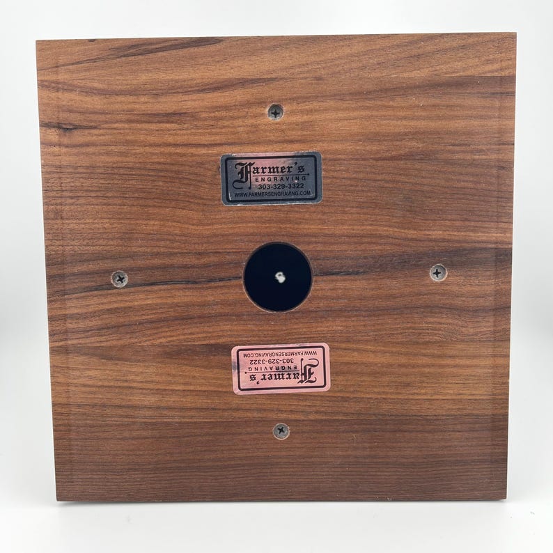 Mahogany Trophy Base Engraved Trophy Base With Silver Aluminum Plaques ...