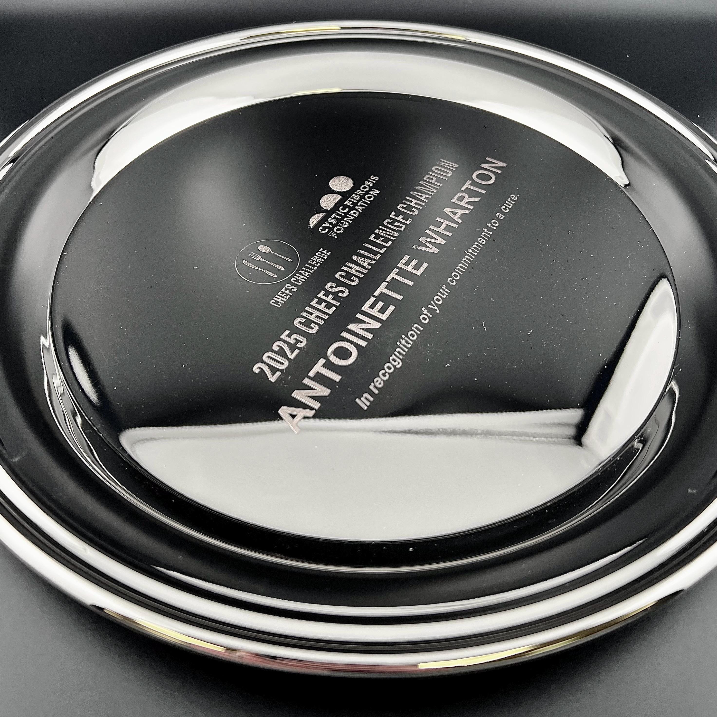 Engraved Silver Tray, 25th Anniversary Gift, Shiny Silver Plated Tray ...