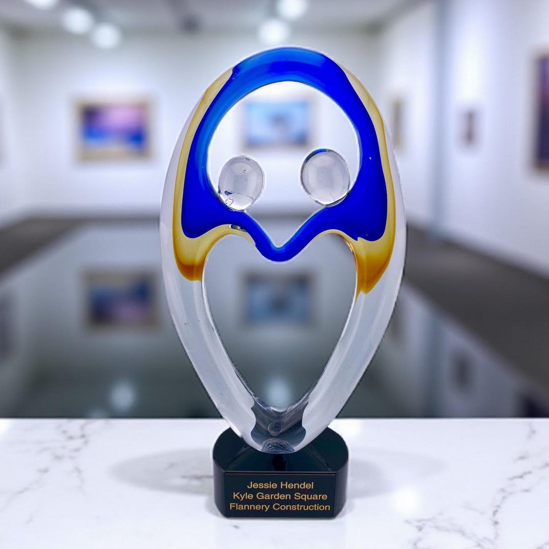 Together Teamwork Art Glass Award - Clear Team Figures Corporate ...