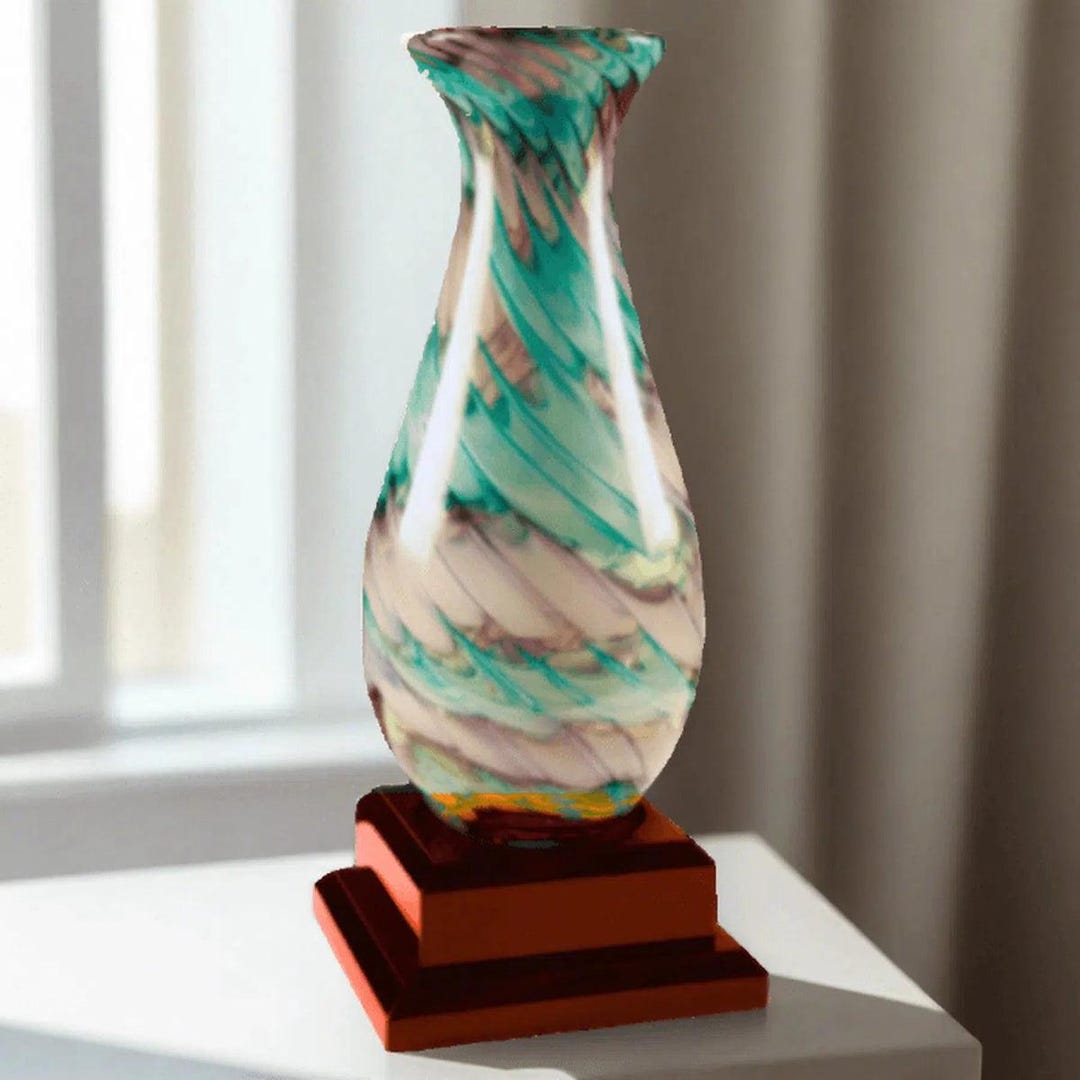 Classic Vase Award on Wood Base, Personalized Artistic Award Custom ...