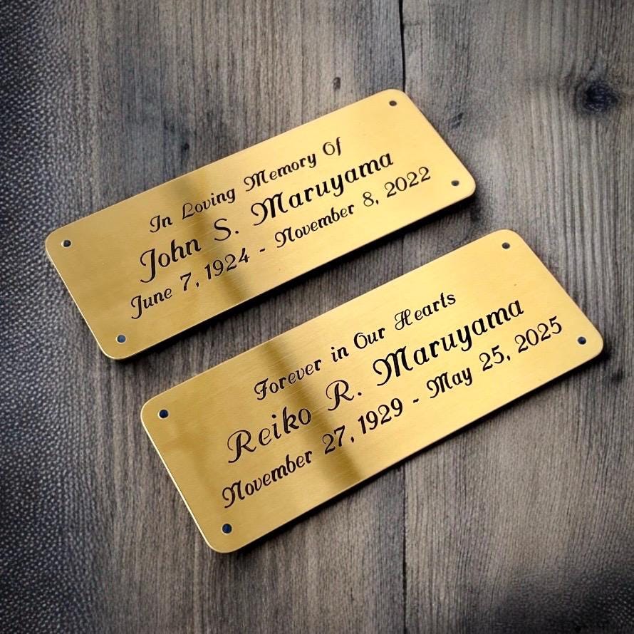 Custom Brass Plaque Engraved Brass Plate Custom Size Brass Plate ...