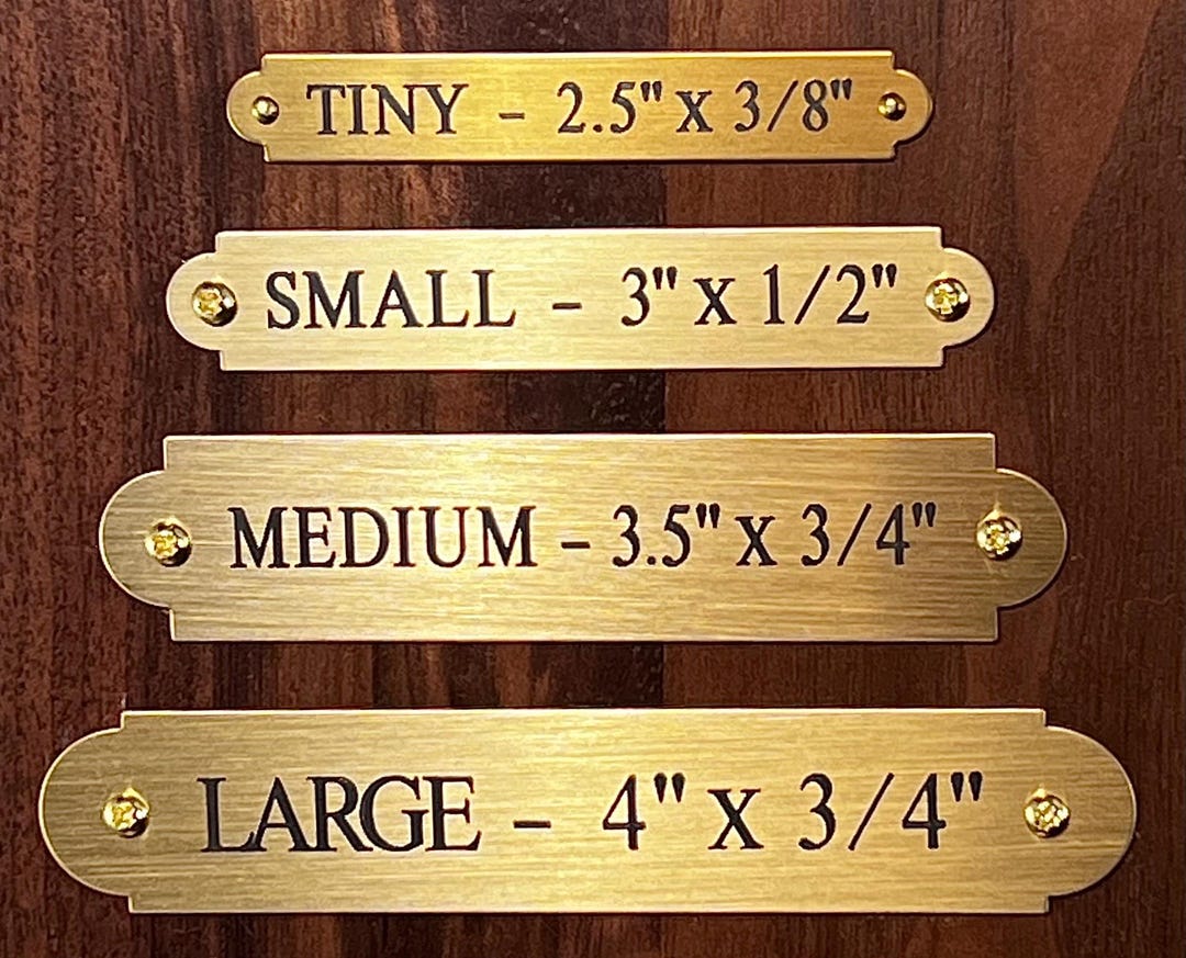 Engraved Brass Nameplate Locker Plate Memorial Plate Frame Plate ...