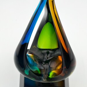 The Tripod Orange Blue Green Art Glass Corporate Award - Personalized ...