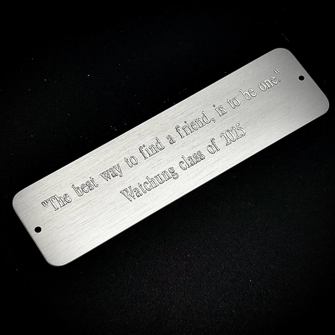 Create Your Own Aluminum Plaque - Engraved Aluminum Plate - Custom Size ...