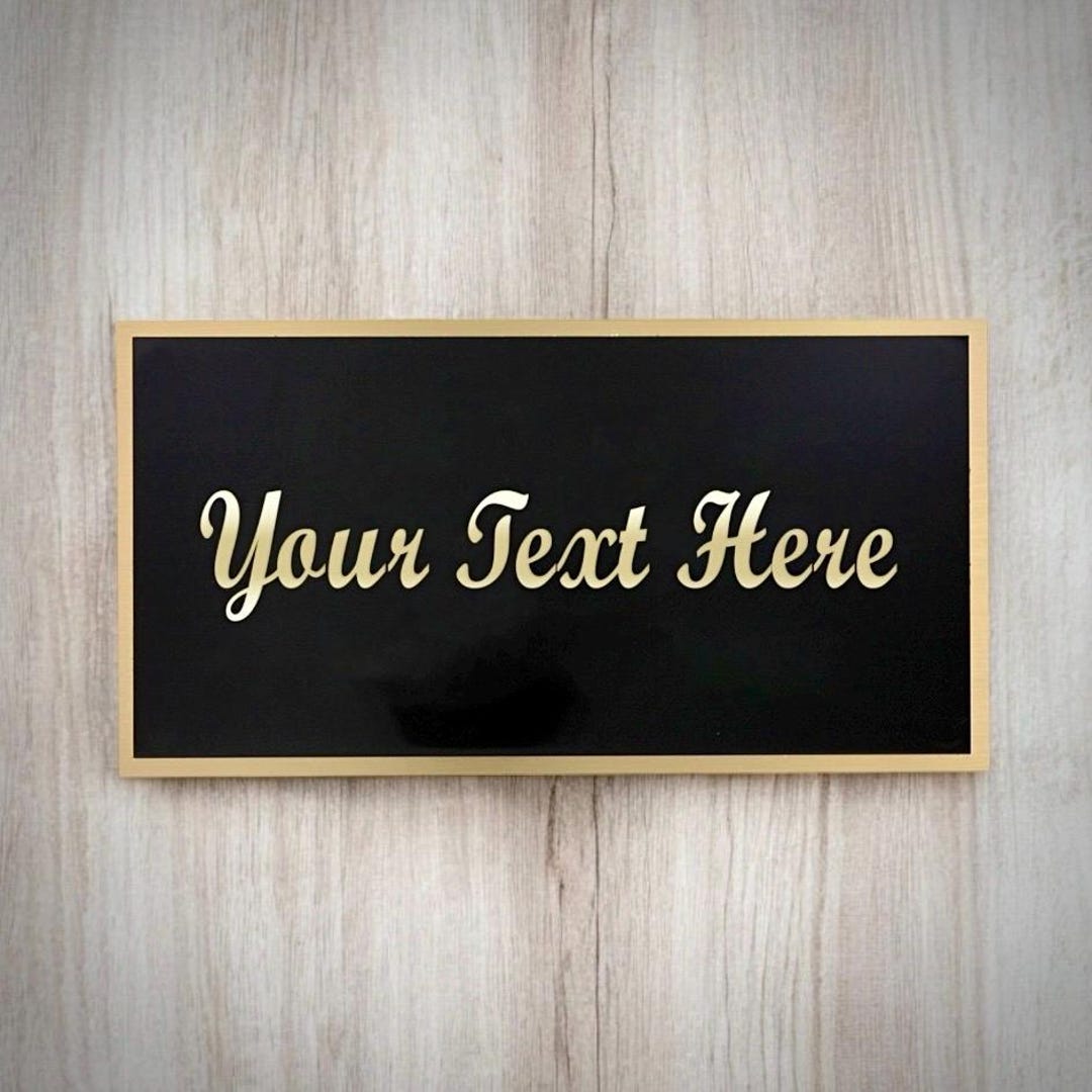 Engraved Brass Nameplate Locker Plate Black Painted Brass Plaque Brass ...